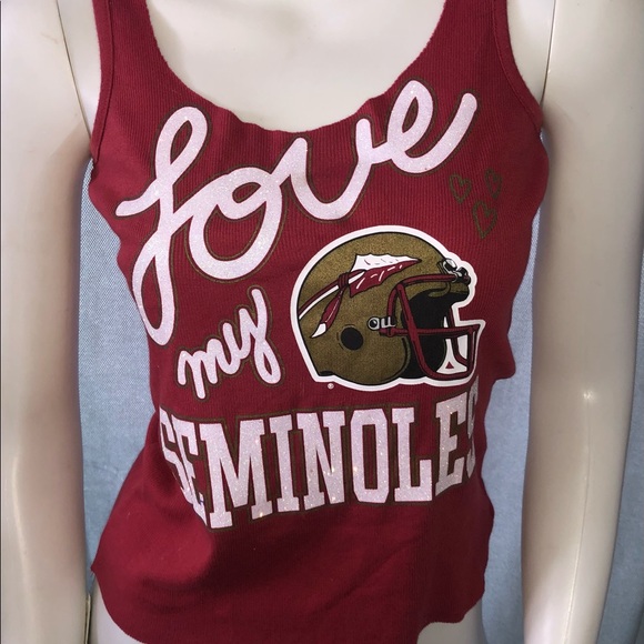 Tops | Fsu Seminoles Love Seminoles Tank Cut T Shirt Top | Poshmark